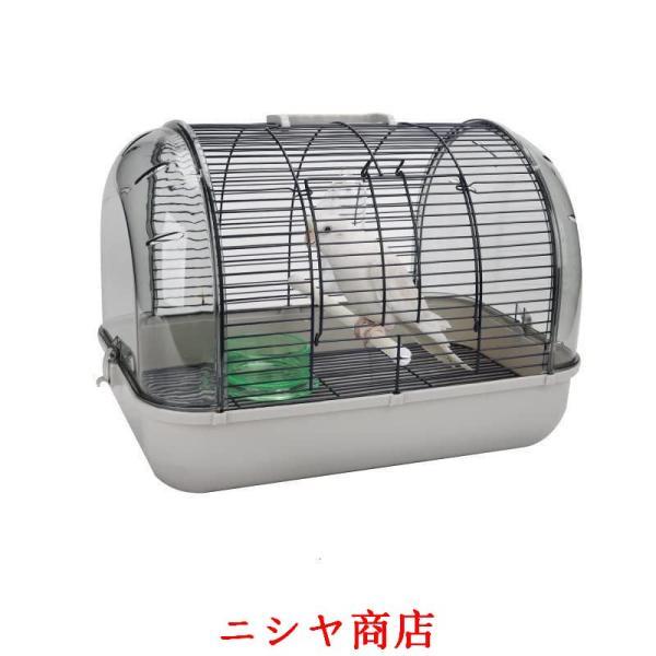 【サイズと適用対象】 Sサイズ：長さ32ｃｍ×奥行21cm×高さ22ｃｍ；Lサイズ：長さ41ｃｍ×奥行27cm×高さ29ｃｍ。空間が広く、鳥が楽しんで住んで遊ぶことができます。また、大中小型ペットに対応し、鳥やオウム、スズメ、オカメインコ、...