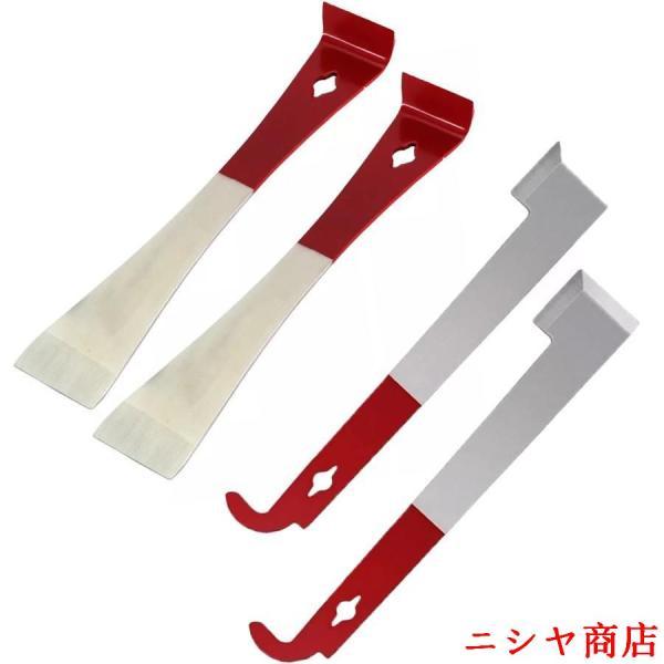 丈夫なステンレススチール製で、頑丈で安定しています。多機能 - ハイブスクレーパー、フレームクリーナー、ネイルプラー、クイーンビー除外クリーナー、こじ開けバー、取り外し可能なハンマーなど。巣箱の分別、枠のぞき見、ワックスやプロポリスをハチの...