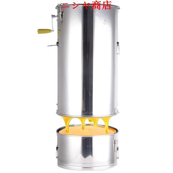 ??+?蜜机一体机：底部蜂蜜桶+??器与桶身分?可直接??蜂蜜。底部不??容蜜器容量15kg省?省力：??手柄??蜂蜜，操作更方便，提高工作效率。?有不??盖子，耐用且易于清?。可放置?个?框： ?用?框：?26 * 50 cm。不??桶底...