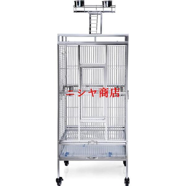【中小鳥かご】：中型鳥かごには立脚があり、リフティングリングは鳥の動きを助長します、2ドア、2フードボックス、2外部給餌ドア、それぞれに小さな独立したドアは供給しやすく、開くのも簡単です。すべてのトレイ下部ネットは、掃除のために引き出すこと...