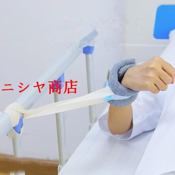 【高品質】ソフト素材を採用しているため、優しく柔らかな着け心地で通気性にも優れています。クッション性に優れ、肌触りも柔らかなので、安心してご使用いただけます。【かきむしりや自傷行為の防止に】拘束バンドの使用は、患者の活動を管理し、患者の安全...