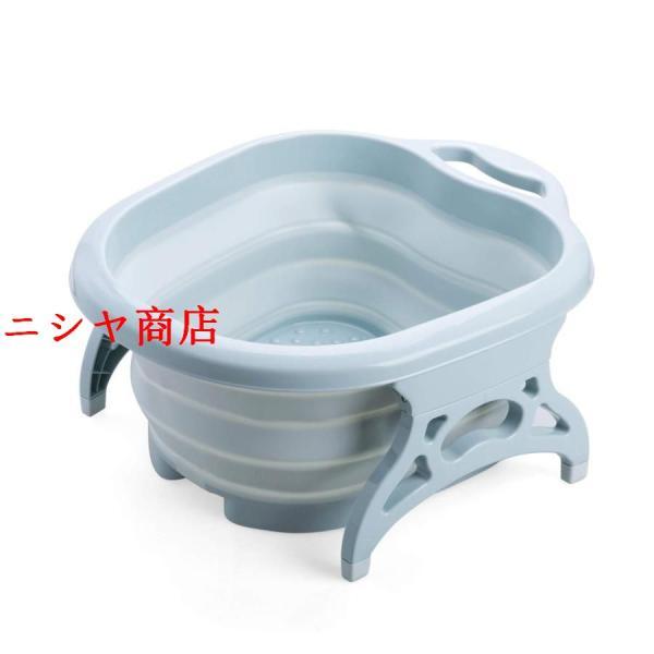 ?【折りたたみ式足湯】厚さ7cmコンパクトに折たためて移動や収納も楽々。取っ手付きの折り畳み式で介護の方や高齢者の持つ運びもとっても楽々。拡大サイズ：40 x 50 x 22cm 折りたたみサイズ：40 x 50 x 7cm?【安全な素材】...