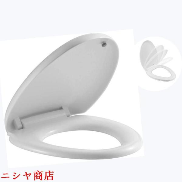 ソフト閉止 普通便座：「バタン!」と閉まらずゆっくり閉まるスローダウン式の便座です。セット内容：便座*1、ネジ*2種類、便座カバー*1。抗菌仕様：抗菌樹脂を採用したこちらの便座は細菌の蓄積の減少、細菌、真菌、などの有害物の発展の抑制、交差汚...