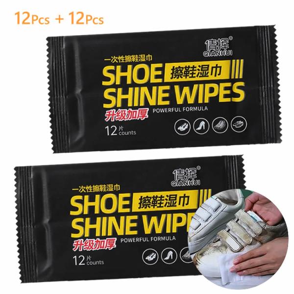 商品特徴：使い捨てタイプの靴クリーナー24枚セット（12枚2パック）です。スニーカー、スポーツシューズ、革靴など様々な靴の汚れを落とせます。柔らかいスパンレースクロス生地を使用し靴を傷めません。ウエットタイプなので、水なしですぐにご利用頂け...