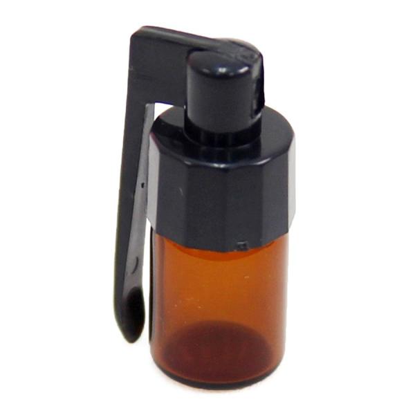 嗅ぎタバコ用スニッファーボトルです。フタの部分に小型スプーンが付いています。◆仕様・高さ　　 ：約4cm・本体幅　：約1.5cm・素材　　：ボトル部分ガラス、フタ部分プラスティック※パーツの形状などが仕様変更になる場合がございます。予めご了...