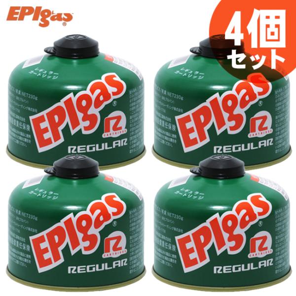 | 商品詳細商品名:230レギュラーカートリッジ【4個セット】メーカー:EPIgas品番:G-7001JAN:4945244222213総重量:376g内容量:230g缶重量:146g使用最低気温:+10℃推奨使用時期:春〜夏　暖かい季節価...