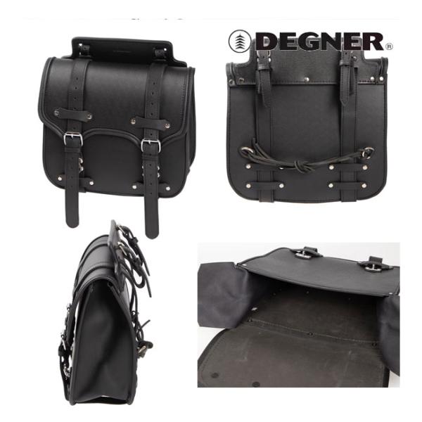| 商品詳細メーカー：DEGNER/デグナー商品名：レザーサドルバッグ品番：SB-55Aカラー：ブラック容量：12.5L素材：牛革サイズ：縦：34×横：36×厚み：14(cm)付属：取付けベルト：2本, 専用レインカバー価格：￥29,920...