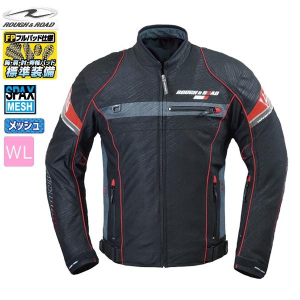 カラー: スラッシュ-レッドサイズ: WL| 商品詳細メーカー: ラフ&amp;ロード/Rough and Road商品名: RR7346 フルメッシュジャケットFP品番: RR7346SS-RDL3メーカー定価: 21,300円(税別)M...