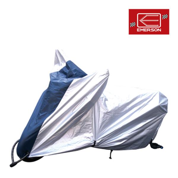 | 商品詳細メーカー：ニューレイトン商品名：エマーソン バイクカバーエコノミータイプ Msize品番：EM-295JAN：4975960120487カラー：シルバー&amp;ブルー ツートン仕様本体サイズ：全長2000mm×全幅1050mm...