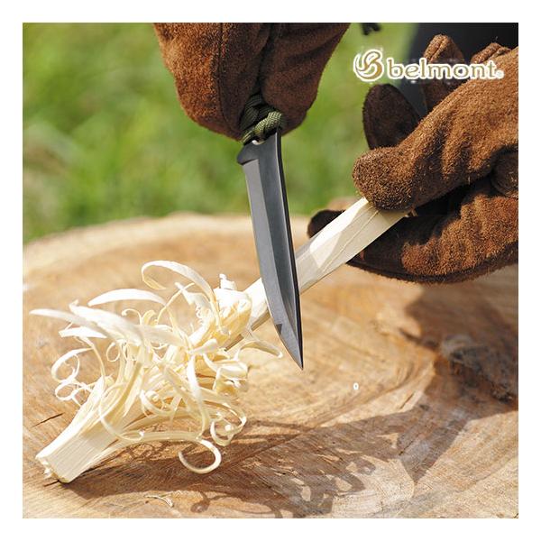 | 商品詳細商品名：フィールドナイフIP-倭-yamatoメーカー：belmont/ベルモント品番：BM-164JAN：4540095041640材質：SUS6A・ポリエステル、シース：牛革サイズ：全長約230mm、刃渡り約100mm重量：...