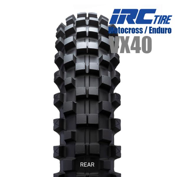 | 商品詳細メーカー：IRCパターン：VX40F 120/80-19 19inchタイプ：チューブタイプサイズ：120/80-19仕様：速度記号/荷重表示：63M| おすすめポイントクロスカントリーからモトクロスまでカバーするミディアム〜ハ...
