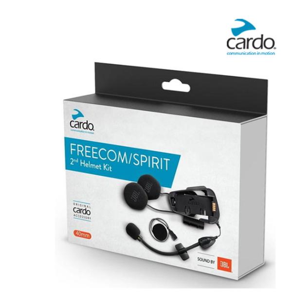 ｜商品詳細商品名：FREECOM/SPIRIT オーディオ/マイクキットJBLメーカー：Cardo/カルドJAN：0828831843272品番：ACC00009付属品：・マウント・40mmJBLスピーカー・挟み込みブラケット・貼り付けブラ...