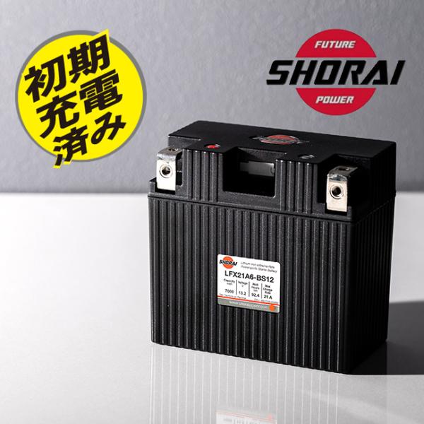 | 商品詳細商品名：LFX21A6-BS12メーカー：SHORAI/ショーライJAN：489703442069210時間率容量：21.0 PbEq (Ah)サイズ：長さ148mm　幅82mm　高さ120mm重量：1.38kgケース素材：カー...