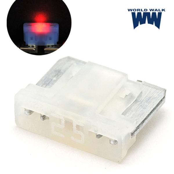 ｜対応車種 汎用品| 商品詳細商品名：GlowFuse 低背ヒューズ LED 25Aメーカー：株ワールドウォーク型番：ASM-L25JAN：4580007476115定格電流：25アンペアカラー：ホワイト【PL保険加入商品】｜おすすめポイン...