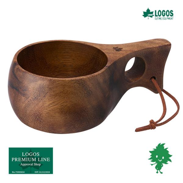 | 商品詳細商品名：ククサメーカー名：LOGOS/ロゴス品番：83005031JAN：4981325606244総重量：(約）130gサイズ：（約）口内径8×深さ5×外径幅15.5cm容量：（約）200ml主素材：天然木（アカシア）価格：￥...