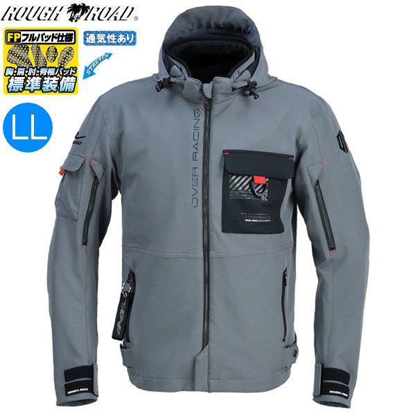 OVER Racingコラボレーション仕様OVER GRAY (オーヴァーグレー)LLサイズ| 商品詳細メーカー: ラフ&amp;ロード/Rough and Road商品名: RR7254 エアスルーソフトシェルSTパーカーFP品番:RR7...