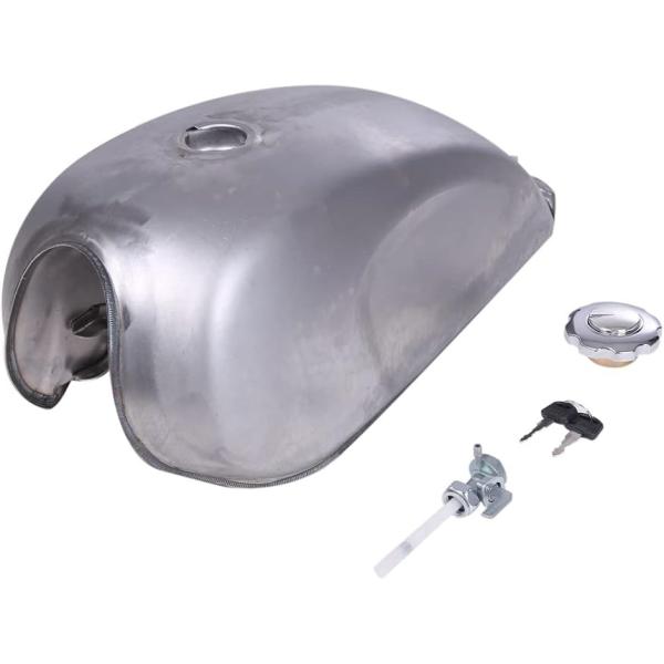 バリエーションコード : 2B24YPIT01・バイク用 ガソリンタンク 9L タンクキャップ コック キーセットの汎用の社外品になります。材質がスチール製のタンク本体のため、強硬度で耐久性も抜群です。・容量：9L / 2.4Gal　カラー...