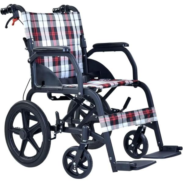 バリエーションコード : 2B26956OJ1・?車椅子サイズ：幅61cmx長さ90cmx高さ93cm。シート: 幅 45cm x 長さ44cm x 背もたれの高さ 44cm、快適な座り心地の為幅広のシート; 前輪7インチ、4 段調整可能;...