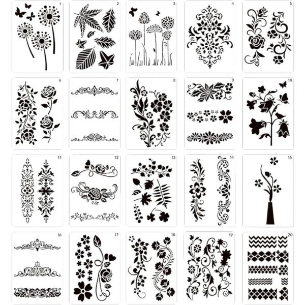 バリエーションコード : 2B2F0WFFUW・花模様などの植物柄を集めた、A4サイズのステンシル20枚セットです。・手帳タイプに比べ大きめサイズなので、壁紙やかばんなどの布製品にも使いやすいです。額に入れてオリジナルアートを飾るのもおすす...