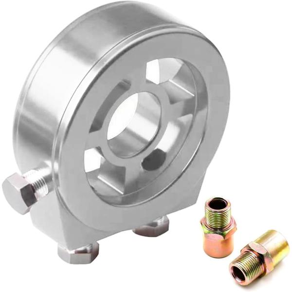 バリエーションコード : 2B2IKLN9X3オイルブロックは、エンジンとオイルエレメントの間に装着するセンター取り出し用の汎用パーツです。ゴム製のリングが付属しており、液漏れを防ぐ構造になっています。エンジンオイルの温度や油圧を測定するた...