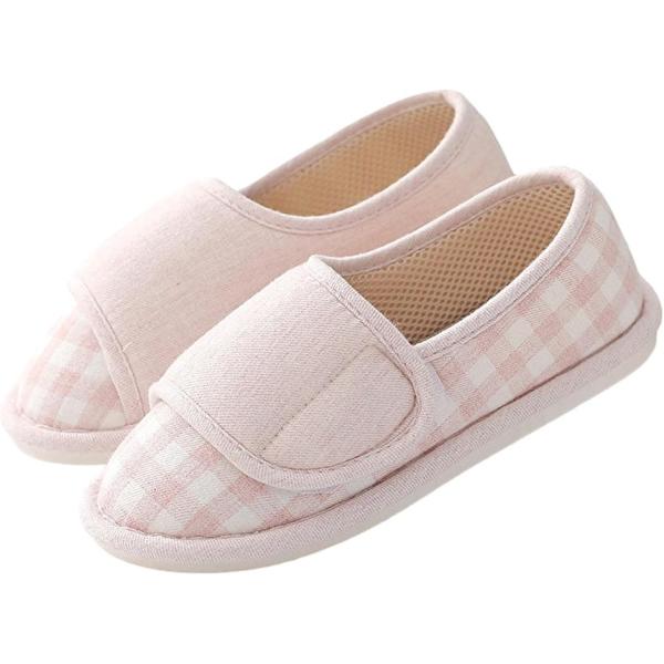 バリエーションコード : 2B4N164TJD面ファスナーで脱着簡単。可愛いバイカラーデザインのふかふかルームシューズです。ご自宅用はもちろんのこと、入院や介護、リハビリ用、マタニティやお年寄りに方にもおススメ。とても柔らかく適度な厚みのあ...