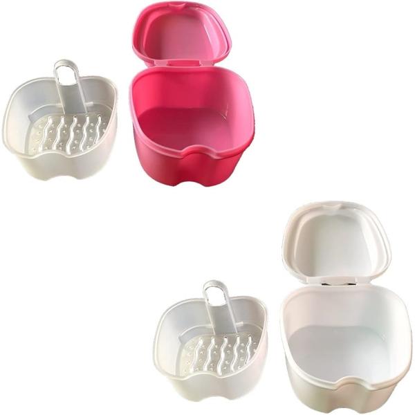 バリエーションコード : 2B2IW2FJWF・「商品内容」入れ歯収納ケース 2個セットになります。ストレーナー（穴の開いたカゴ）付きなので手を汚さずに出し入れできます。ミニサイズなので持ち運び、携帯にも便利・入れ歯以外にも 義歯 マウスピ...