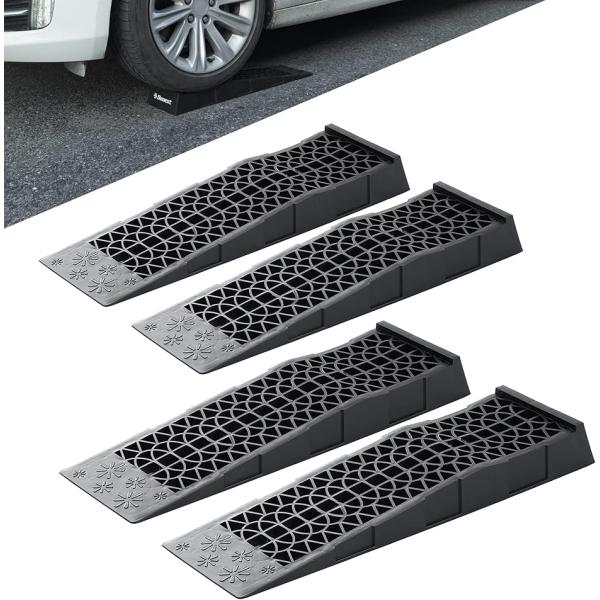 バリエーションコード : 2B9TFN0O8R「サイズ」スロープ面：690x200mm；4個/箱「低角度」8.3°の低角度のデザインで、ローダウン車のジャッキアップの補助に最適。前進時にフロントなどは擦って傷付くことはありません。「耐荷重」...