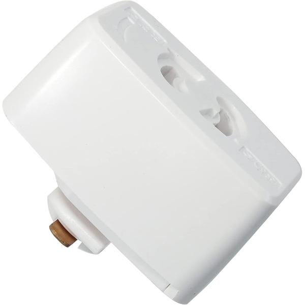 バリエーションコード : 2B80RSHSWT1. レール用 プラグ 包装：1個入り、色: 白(アイボリーホワイト)、サイズ：高さ33.5mmx幅31.7mmx全長47mm、材質：プラスチック＋銅、重量:30ｇ/1個、適合負荷: 15A/1...