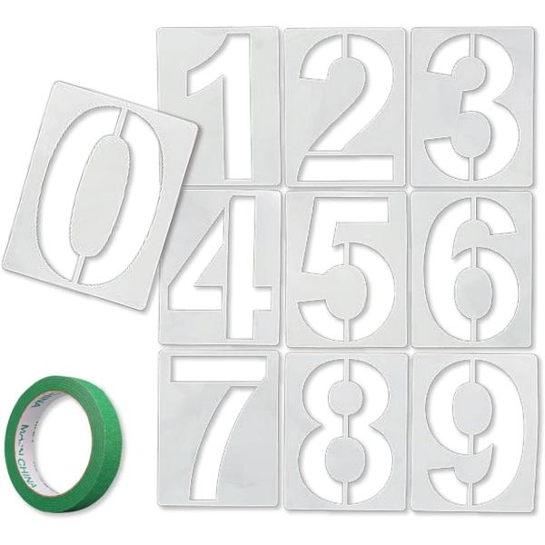 ・駐車場や看板などの番号塗装を気軽にDIYできる数字ステンシルシートセットです。アスファルトなどの地面や看板に使用して頂け、ペンキやスプレーで塗装するだけの簡単設計の為、誰でもきれいに仕上げることが可能です。・丈夫なPVC素材で作られている...