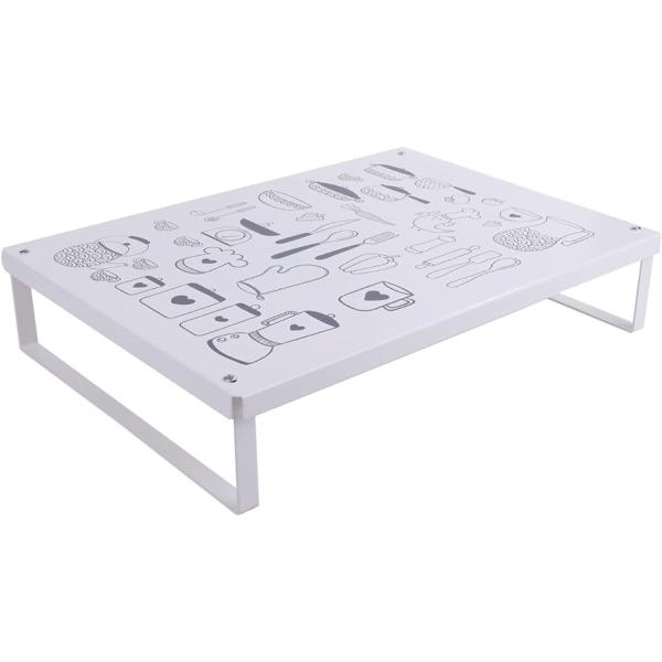 バリエーションコード : 2B2P8OKL3R・商品名：ガスレンジ用コンロカバー 白色柄入り・素材：鉄 ＊ホワイトのみお客様に組み立てていただく仕様となります。ビス・工具は付属しております。・サイズ：40x30x8cm 一般的なガスレンジに...