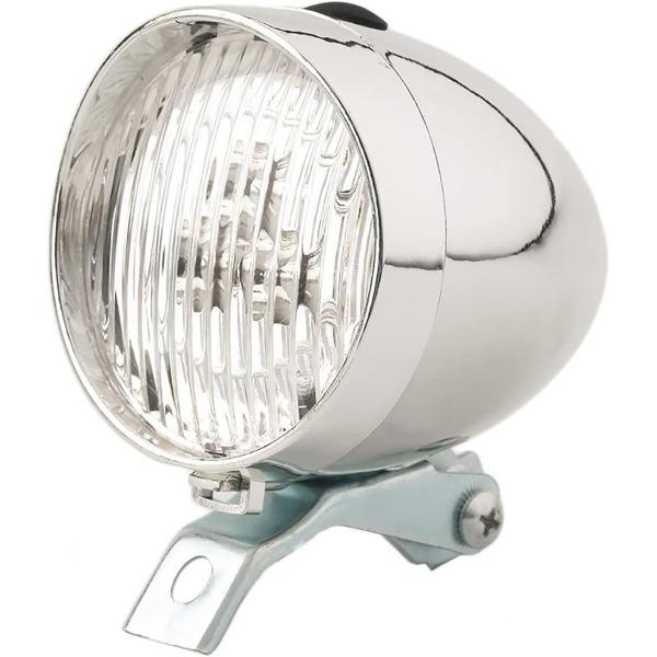 バリエーションコード : 2B2PUSNTY1「砲弾型ヘッドライト」クラシックでオシャレな自転車用フロントヘッドライトです。砲弾型のデザインが美しく、交換するだけで自転車をレトロ風にカスタムすることができます。昭和の雰囲気とモダンさを併せ持...