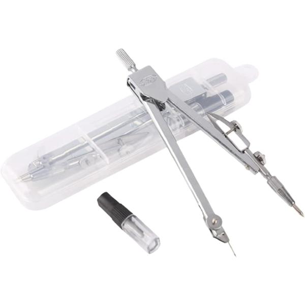 「使いやすいコンパス」素材は金属を使用しているので、適度な重さで円を描きやすいコンパスです。また強度も優れているので、長く使用できる商品になっています。「シャーペンタイプ」シャープペンシルタイプのコンパス。替え芯がなくなっても市販の替え芯を...