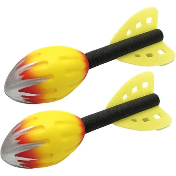 ・子供から大人まで楽しめるロケット型をしたジャベリックボール（ジャベボール）2個セットです。練習用のジャベボールを2個セットでお届け致します。・野球のピッチャー用練習で注目され、やり投げの練習が、スピードアップや投球フォームの練習・改善に役...