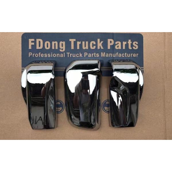 参考適合：新型17プロフィア 平成29年4月〜素材：ABS樹脂 カラー：クロームメッキ強力両面テープ付属メッキミラーステーカバー左右下部3点セット(被せ貼付タイプ)