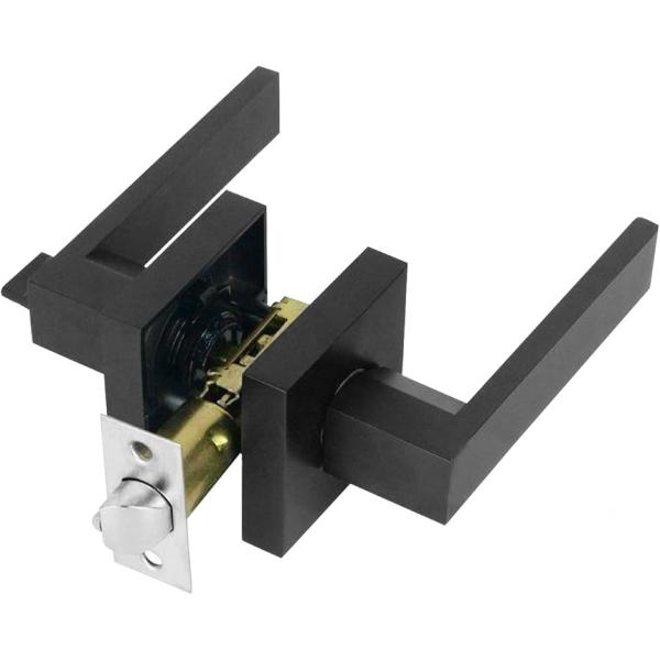 バリエーションコード : 2BJY6IFJ8U［空錠］ 鍵なし 45°ドアを開けレバーハンドル錠 アルミニウム合金の主体 適用扉厚:35-45mm ラッチは60mmあるいは70mmに調整可能「サイズ」フェイスプレート直径：65mm; ハンド...