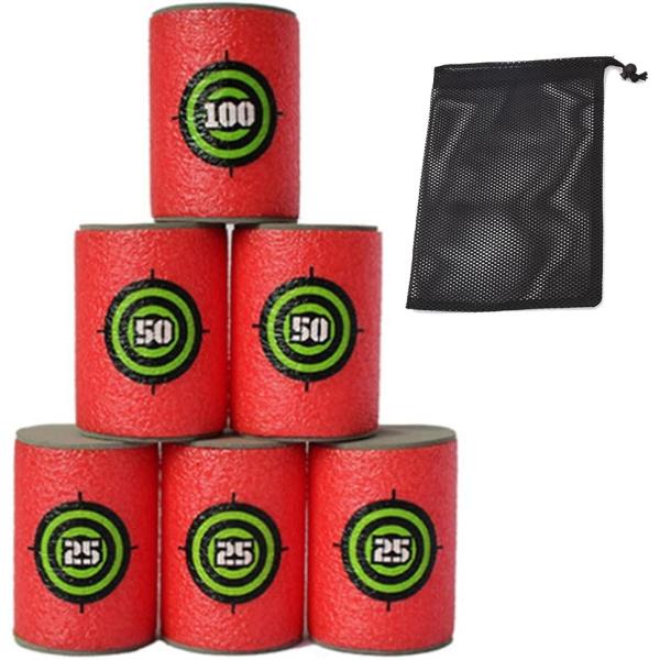 バリエーションコード : 2B2VSGJGJX・「シューティングトイターゲット」シューティングトイを楽しむためのターゲットです。円柱型のターゲットのセットです。・「点数付き」100点、50点、25点の点数付きのターゲットですので、対戦相手と...