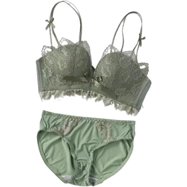 バリエーションコード : 2B2Y1GGJ4H「大人可愛いフェミニンデザイン」360度どこから見てもフェミニン。リボン＆花柄レースにくすみカラーが映える大人可愛いデザインに仕上げました。「ノンワイヤーなので楽ちん＆痛くない」人気のノンワイヤ...