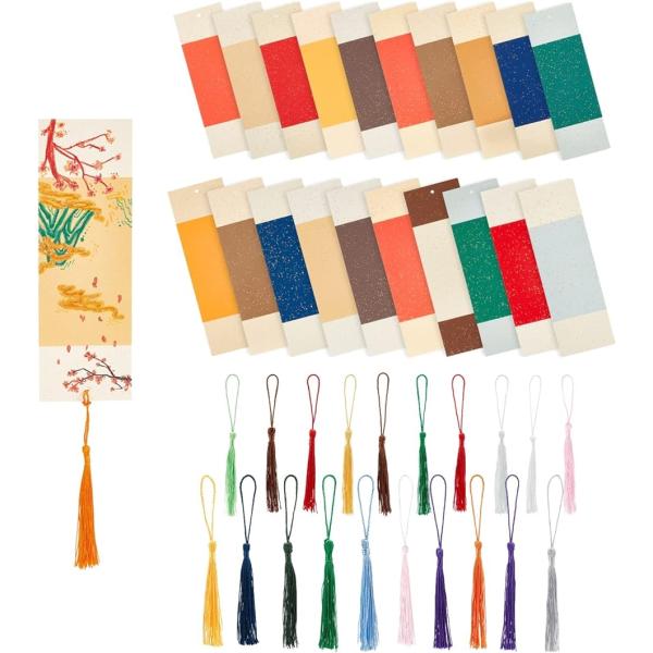 ・20種類のスタイルから選べる：セットには20色のしおりと20色のタッセルが含まれています。紙のしおりは2つのサイズがあり、各サイズには10色、各色1つずつあります；様々なスタイルから選ぶことができます。・高品質の素材：しおりは高品質の厚い...