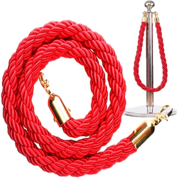 バリエーションコード : 2B2YOCRF6V・イベント会場などで使われる編み込みタイプのポールパーテーション用ロープ1.5ｍ1本です。金具のカラーがゴールドとシルバーの2色からお選びいただけます。・金具はステンレス製ナスカンフックなので、...