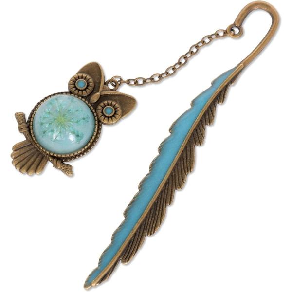 バリエーションコード : 2B406HPO0L・羽根とフクロウの部分に暗い場所でも光る蓄光石を備えた、古風でオシャレな金属のブックマーカーです。・金古美感あるのレトロ風なデザインに、キラキラと光る夜光石がおしゃれさを演出しますので、周りの方...