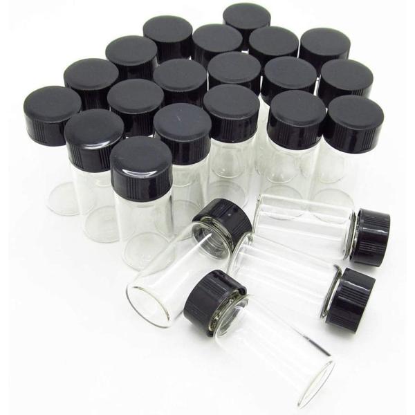 バリエーションコード : 2B41RIKDRO・ガラス製の小瓶。10ml 30本・小物の小分け、保存に最適。・一時保管、保存用、旅行用、プレゼント用、グッズ、ミニチュア作品作りなど多用途にご使用いただけます。・「サイズ」径22mm、高さ52...