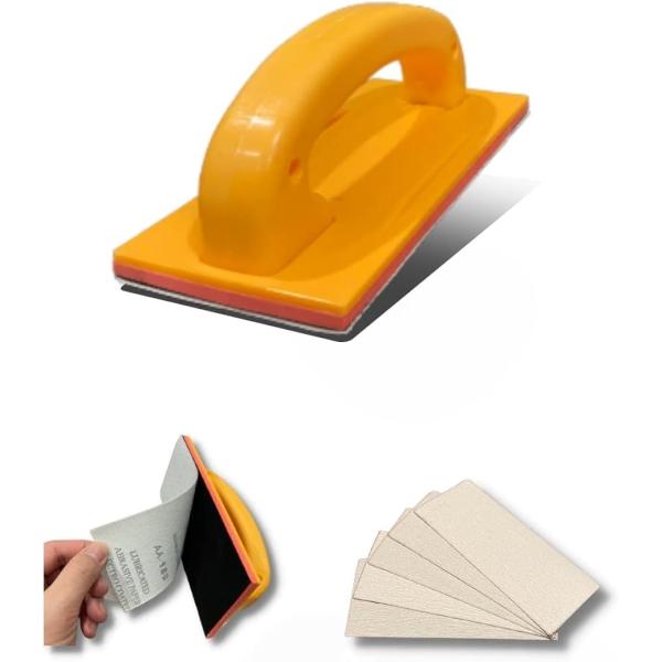 バリエーションコード : 2B41XOUUOV・面ファスナー式のサンドペーパーホルダー、ハンドサンダーです。紙やすり5枚（＃320）がセットで付いてくるので購入してすぐに使用できます。・安全・簡単に取付け交換ができるのでDIYのお供におすす...