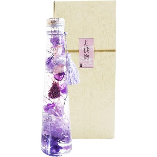 バリエーションコード : 2B42GFD6NI＊「サイズ＆仕様」　＊高さ：約22cm　＊直径：約6cm ＊ボトル：ガラス製　＊内容物：プリザーブドフラワー、高級シリコンオイル（国産）＊「インテリアとしてもお供え花としても」用途はお盆・お彼岸...