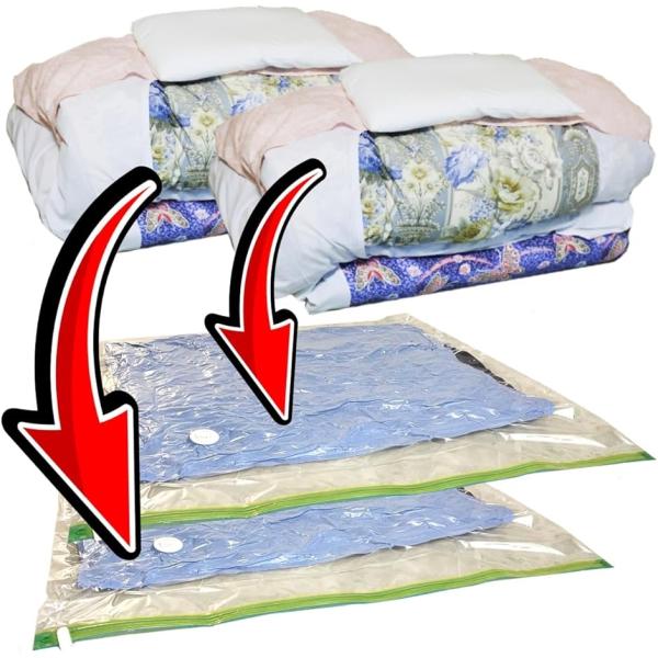 バリエーションコード : 2B6C5SHN1S掃除機でカンタン。特許 自動ロック スピードバルブ + 二重ファスナー付き/カンタンに手早く圧縮できる便利な圧縮袋のお得セット。手押しでも圧縮できるので、小さなポンプで空気を抜く手間が不要。(手...