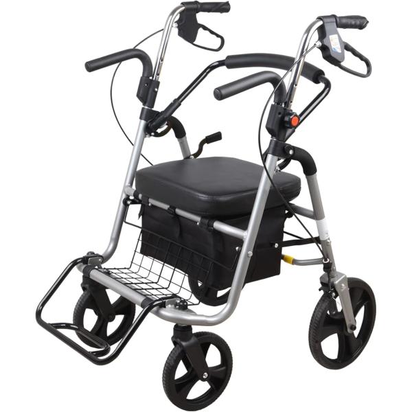 「四輪歩行車」高齢者とリハビリ患者、障害者、または歩行補助が必要な人の室内補助行と屋外での買い物に適用されます室内でも屋外でも便利な折りたたみ四輪歩行車。「コンパクト」軽量で持ち運びやすく、コンパクトなデザインが特徴です。これにより、日常の...