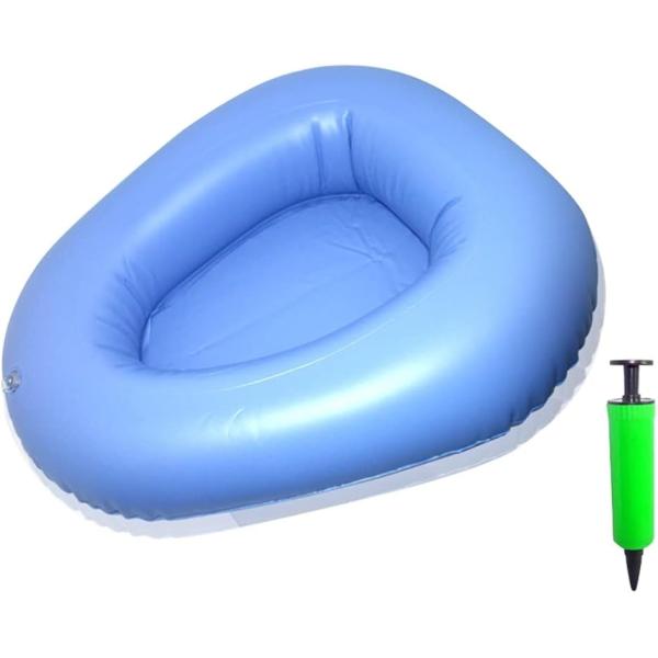 ・空気入れポンプ付き、PVC製の簡易ポータブルトイレです。・空気の補充加減で、エアクッションの硬さを調整可能です。・使用していないときは、コンパクトに折りたたむことができるので場所をとることがなく、持ち運びが容易な為、携帯にも便利です。・人...