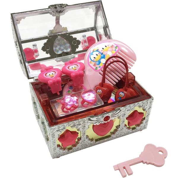 バリエーションコード : 2B4H08NJ0Y・「小さくてかわいいお姫様の宝石箱」いつの時代でも童話やおとぎ話など物語でお姫様が身に付けている宝石は女の子の憧れ＊そんな憧れのアイテムが4点詰まったジュエリーボックスです。・「キラキラと光って...