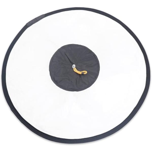 ・柔らかい光で自然光に近い写真の撮影をすることが出来るようになる、カメラのホットシューに取り付けるストロボや照明用ライトに装着して使う、円形の直射式ソフトボックスです。・ネットで販売する際に使用する商品画像の物撮り時や、屋内・屋外・スタジオ...