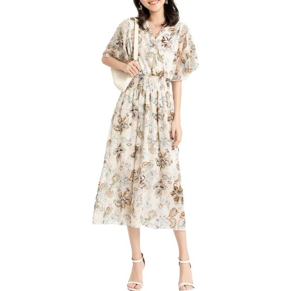 バリエーションコード : 2B69QVO1GP・メイン素材: ポリエステル・素材構成: 100% ポリエステル・大人可愛いを叶えるワンピース。シフォン生地のふんわりと舞うスカートに大人の可愛いさがアップします。やさしい雰囲気を魅せながら、大...