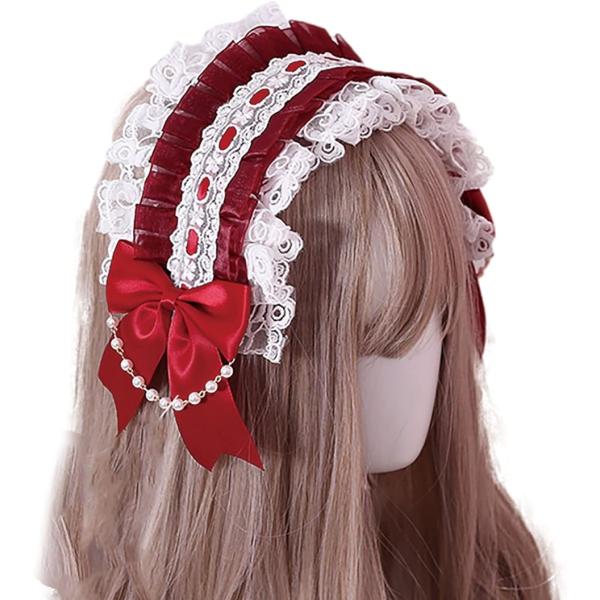 バリエーションコード : 2B4J5JUWD4・肌触りのいいフリルのレースと左右のリボンが特徴のかわいいヘッドドレス、カチューシャです。衣装やコスに合わせてファッションを楽しめるように、沢山のカラーバリエーションを用意しました。・ハロウィン...